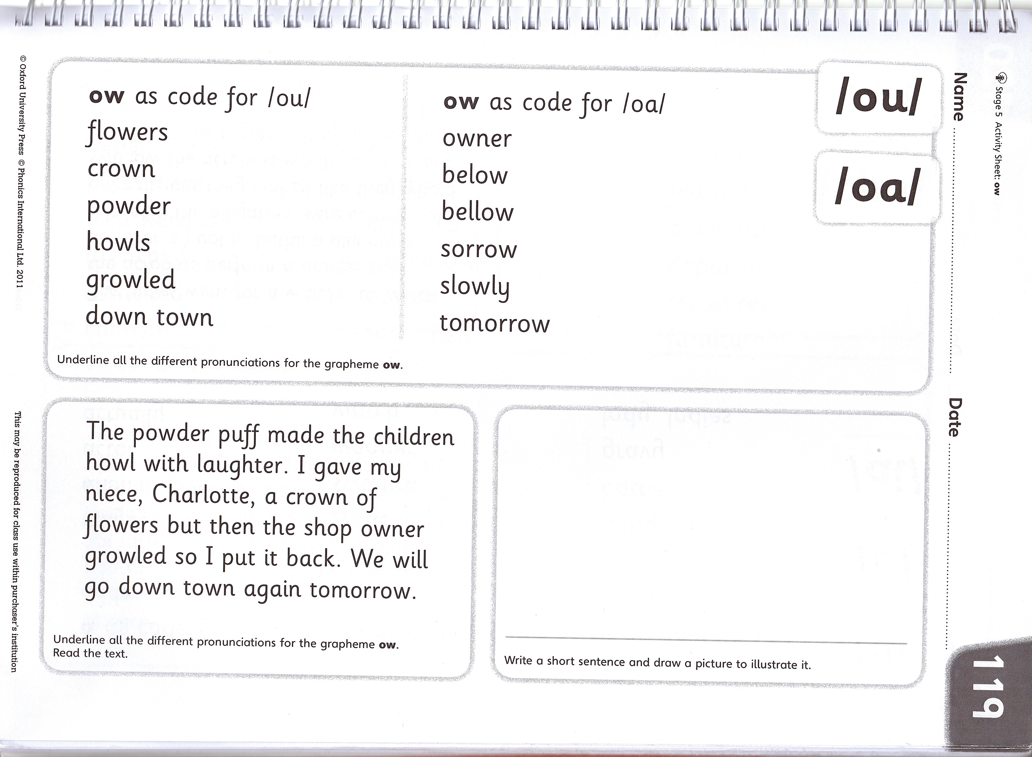 Yr1 Phonics sheet – Burghfield St Mary's Church of England Primary School